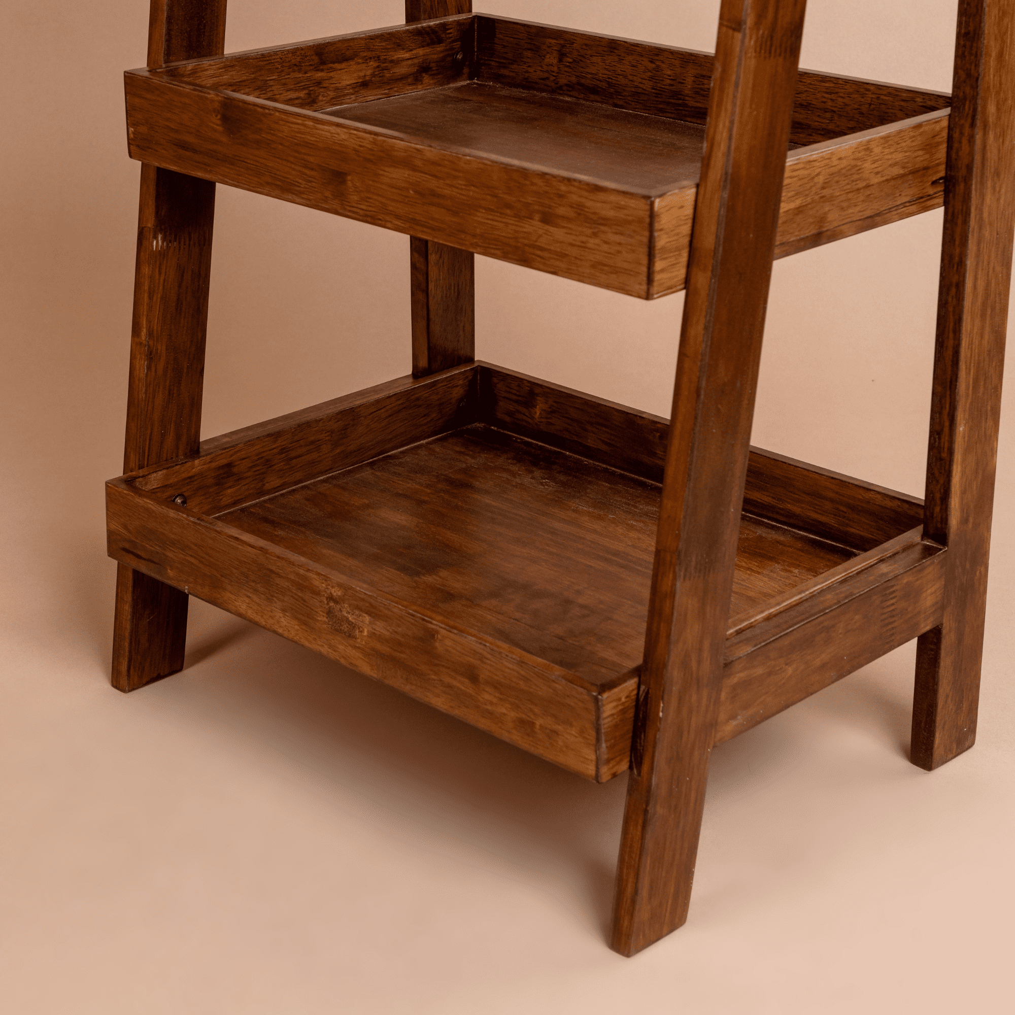 Solid Wood 3-Tier Shelf Rack (Walnut) : Organize Efficiently – Wood Trendz