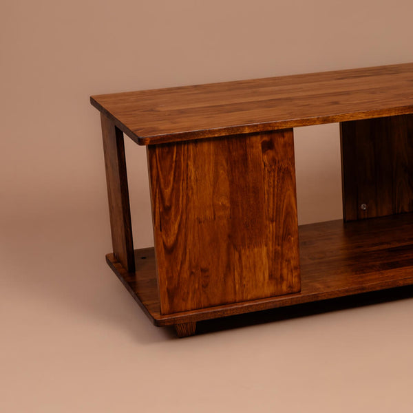 Rectangular Retreat | Solid Wood Coffee Table - Open Storage – Wood Trendz